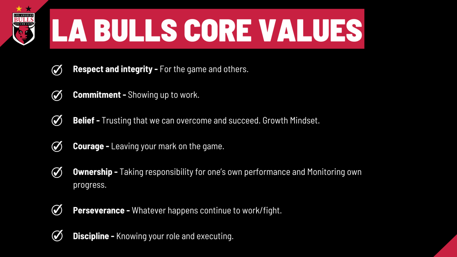 Club Structure - Los Angeles Bulls Soccer Club